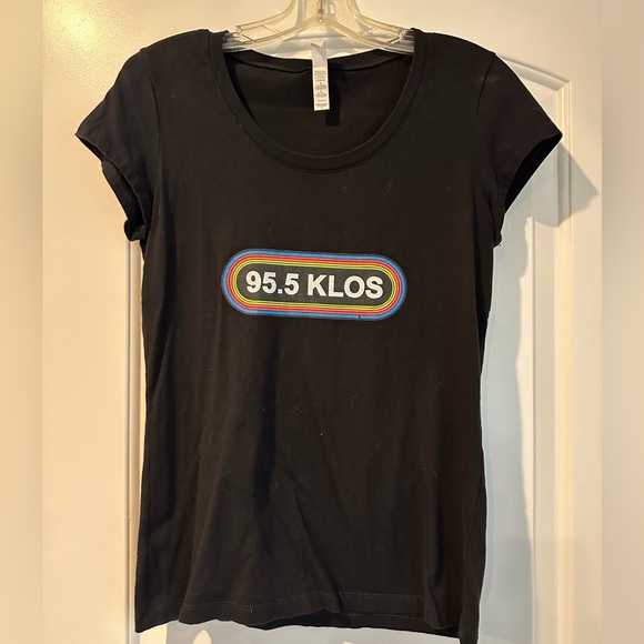 Tops | Rare Womens 955 Klos Los Angeles Radio Station Scoop Shirt ...